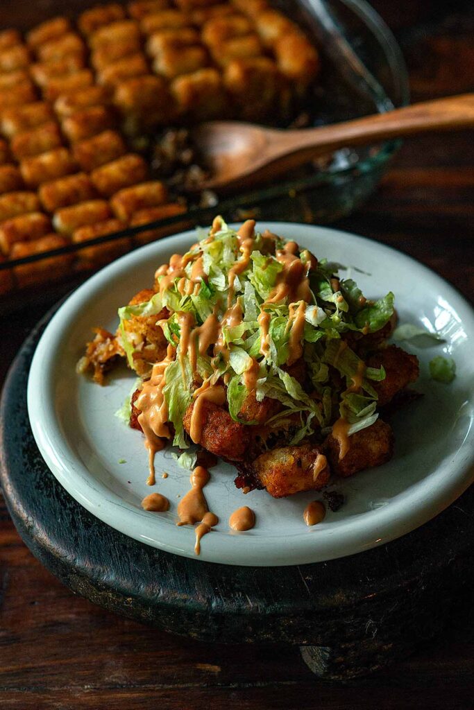 Big Mac Tater Tot Casserole - Chicken Fried Kitchen